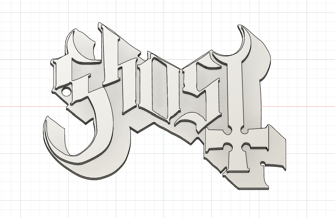Ghost Bc Logo Keyring STL File - Etsy