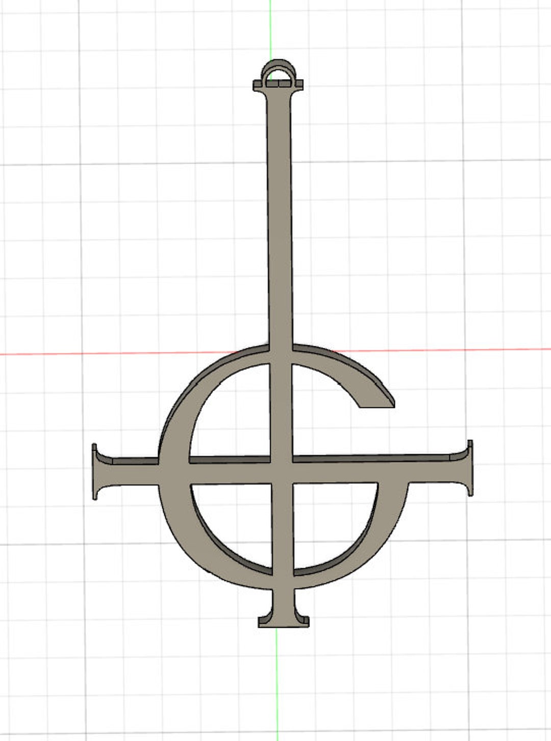 Ghost Bc Grucifix Keyring STL File - Etsy
