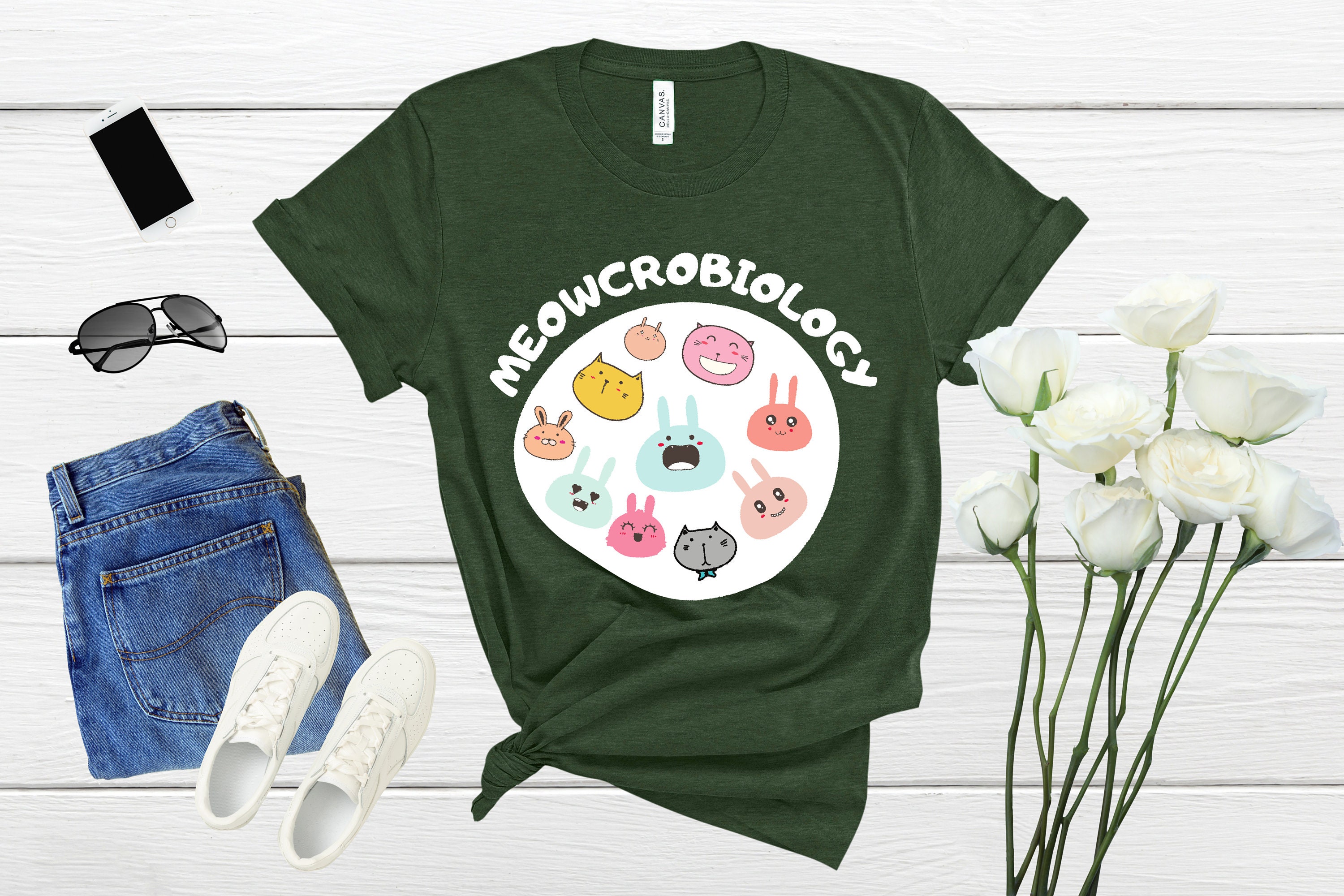 Meowcrobiology T-shirt, Microbiology Student Shirt, Microbiologist Gift ...