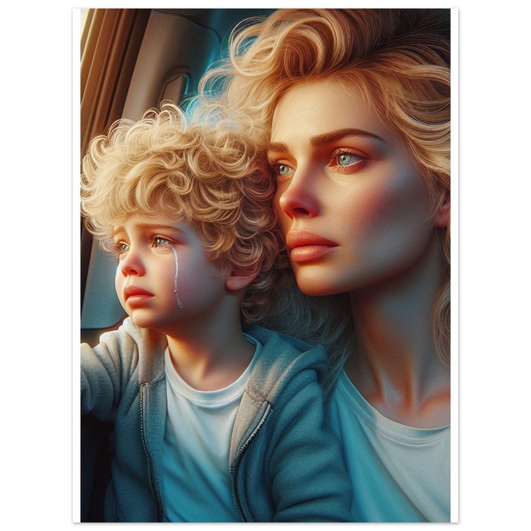 Rising Together: Therapy Empower Wall Poster of a Struggling Mom and ...