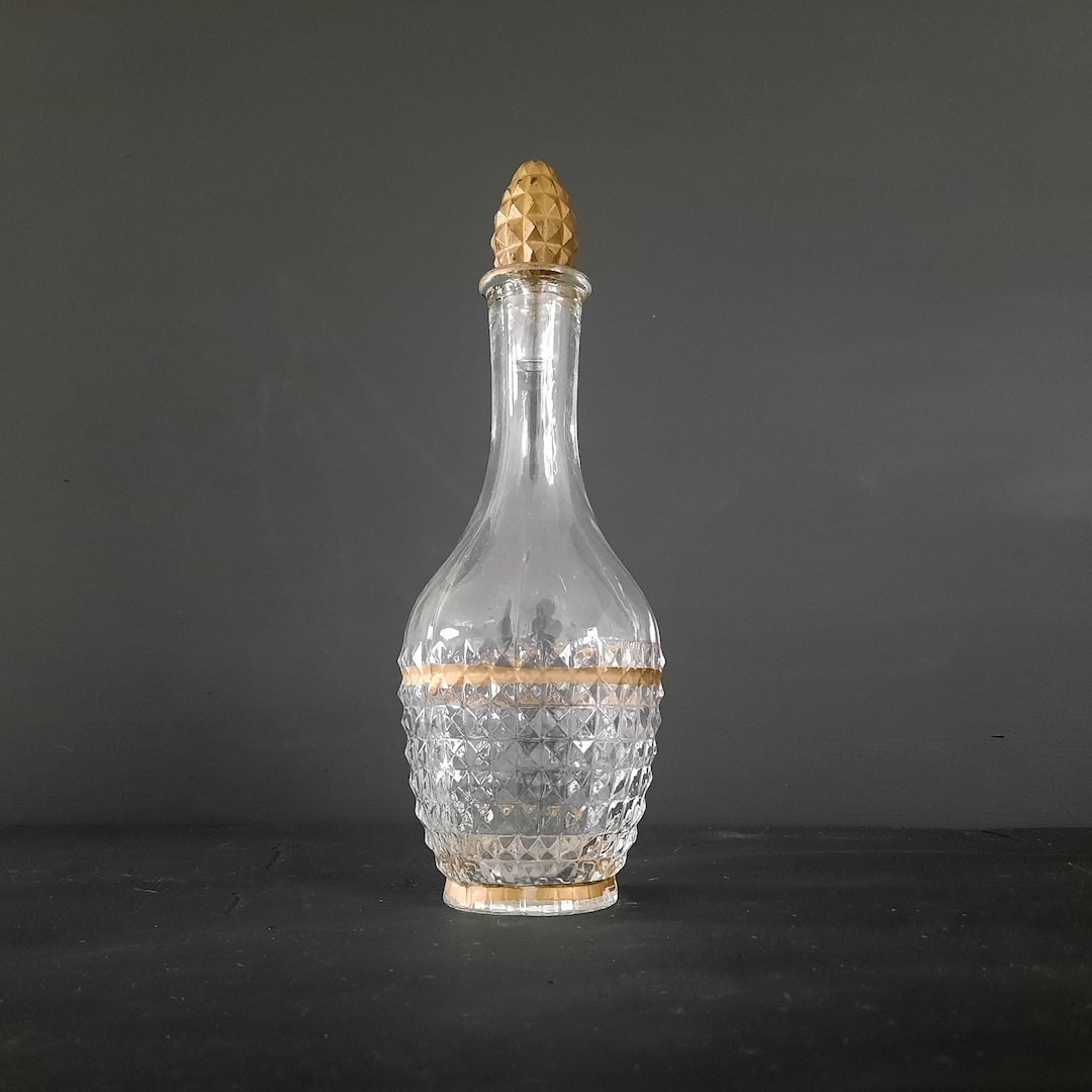 Vintage Moon Water Ritual Bottle, Antique Glass Elixir Vessel for ...