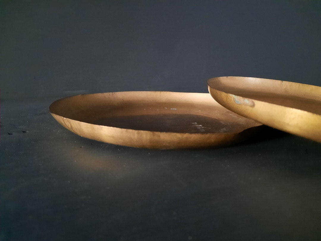 Antique Brass Balance Scale Plate, Vintage Esoteric Altar Dish for ...