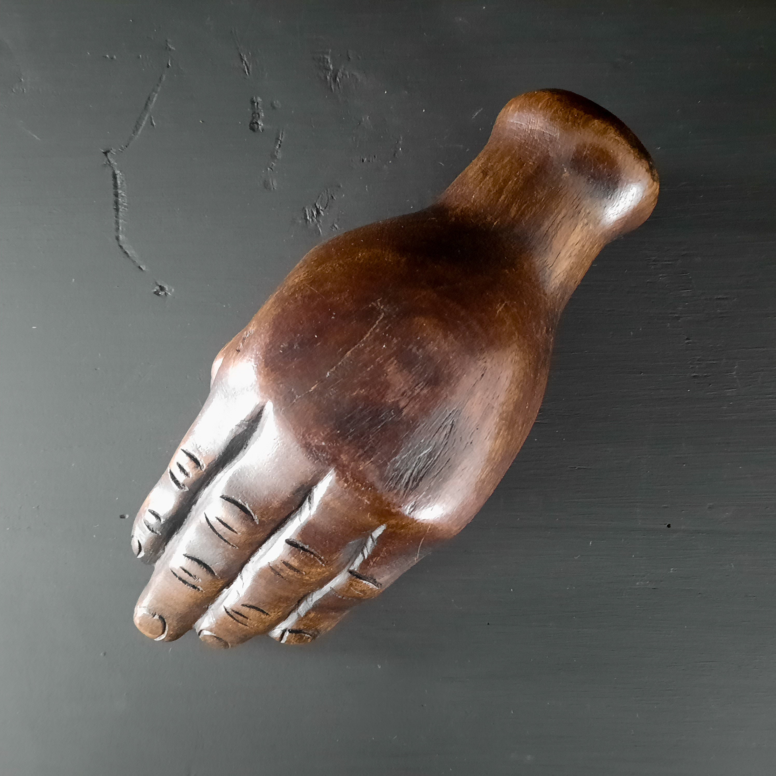Vintage Wooden Hand Sculpture Artisanal Ritual Offering Holder - Etsy