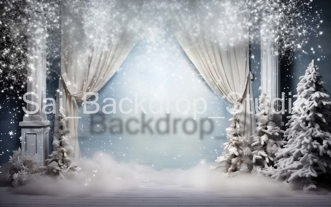 Christmas Backdrop Set of 22 , Christmas Backdrop Overlays, Studio ...