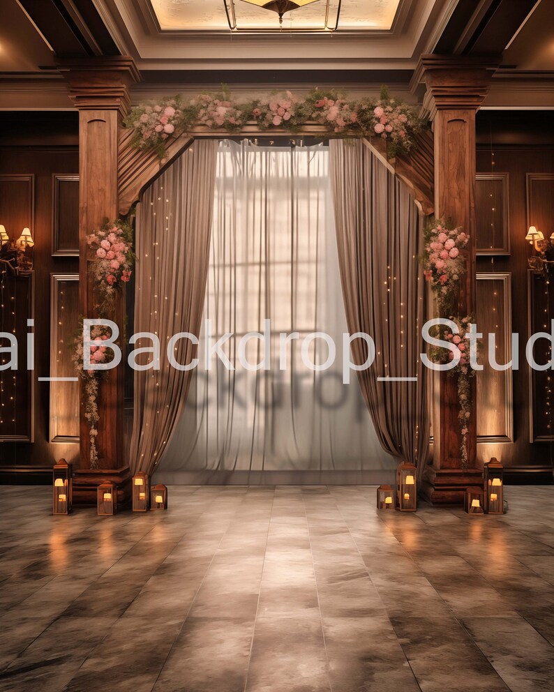 Indian Wedding Stage Backdrop Set of 6, Digital Backdrop ,studio ...