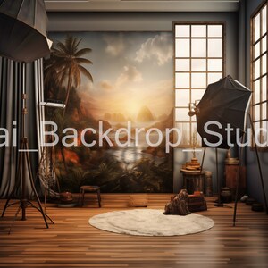Dramatic Studio Set of 5 Digital Backdrops, Maternity Backdrop Overlays ...