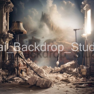 Dramatic Studio Set of 5 Digital Backdrops, Maternity Backdrop Overlays ...
