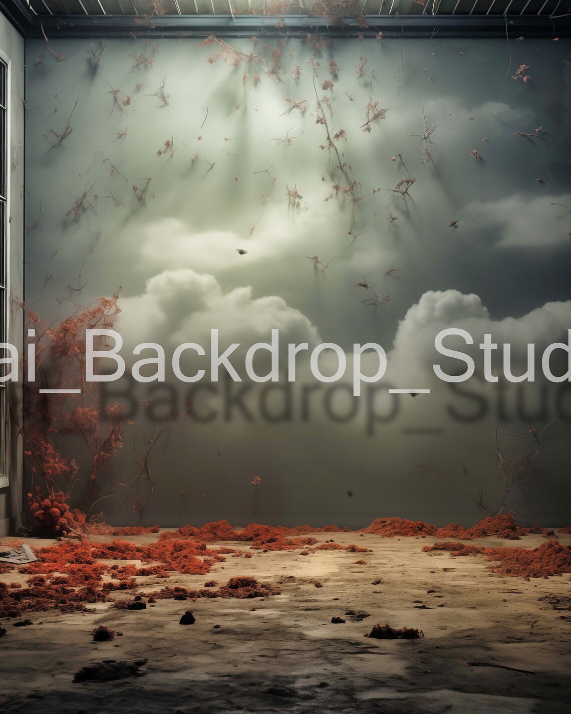 Dramatic Studio Set of 5 Digital Backdrops, Maternity Backdrop Overlays ...