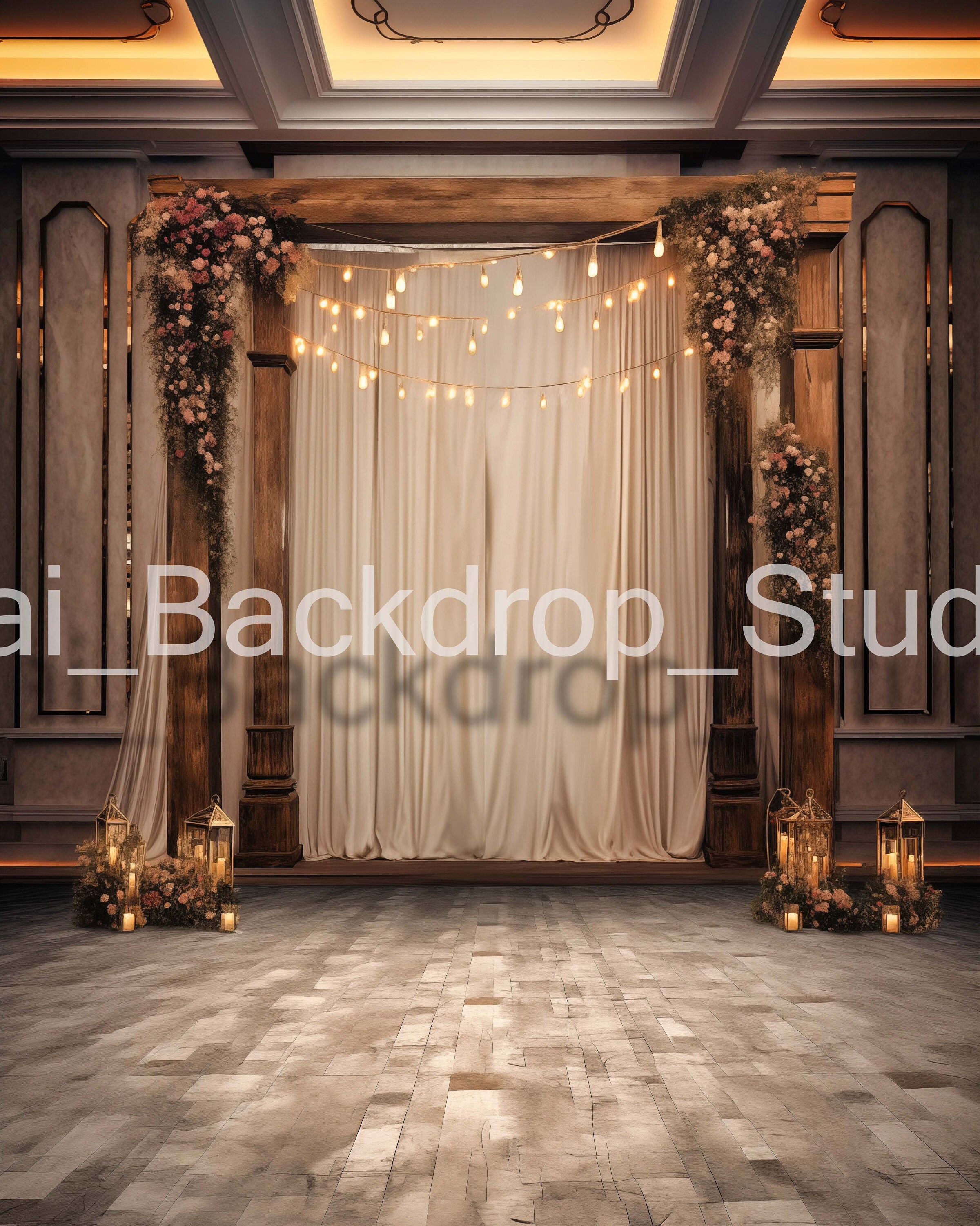 Indian Wedding Stage Backdrop Set of 6, Digital Backdrop ,studio ...