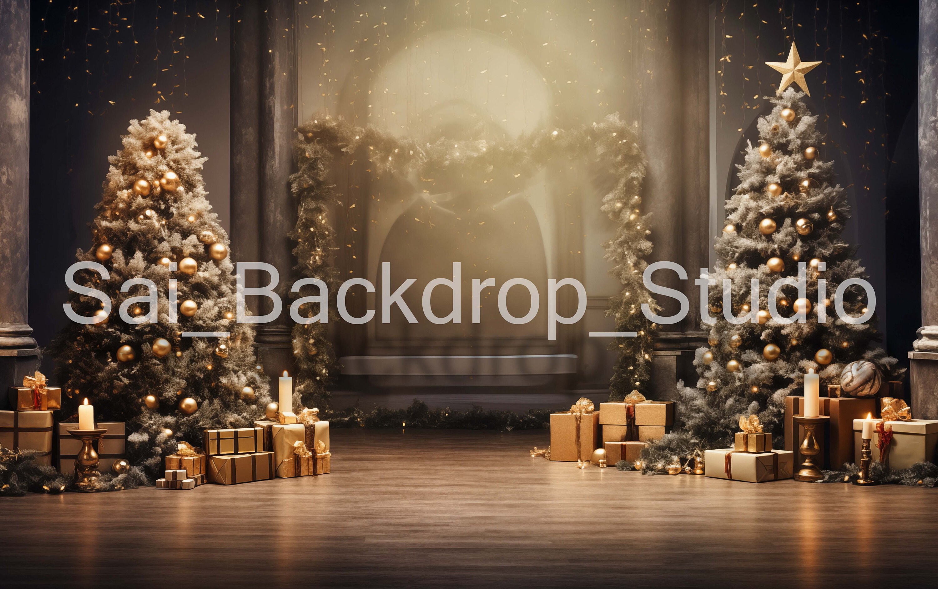 Christmas Backdrop Set of 22 , Christmas Backdrop Overlays, Studio ...