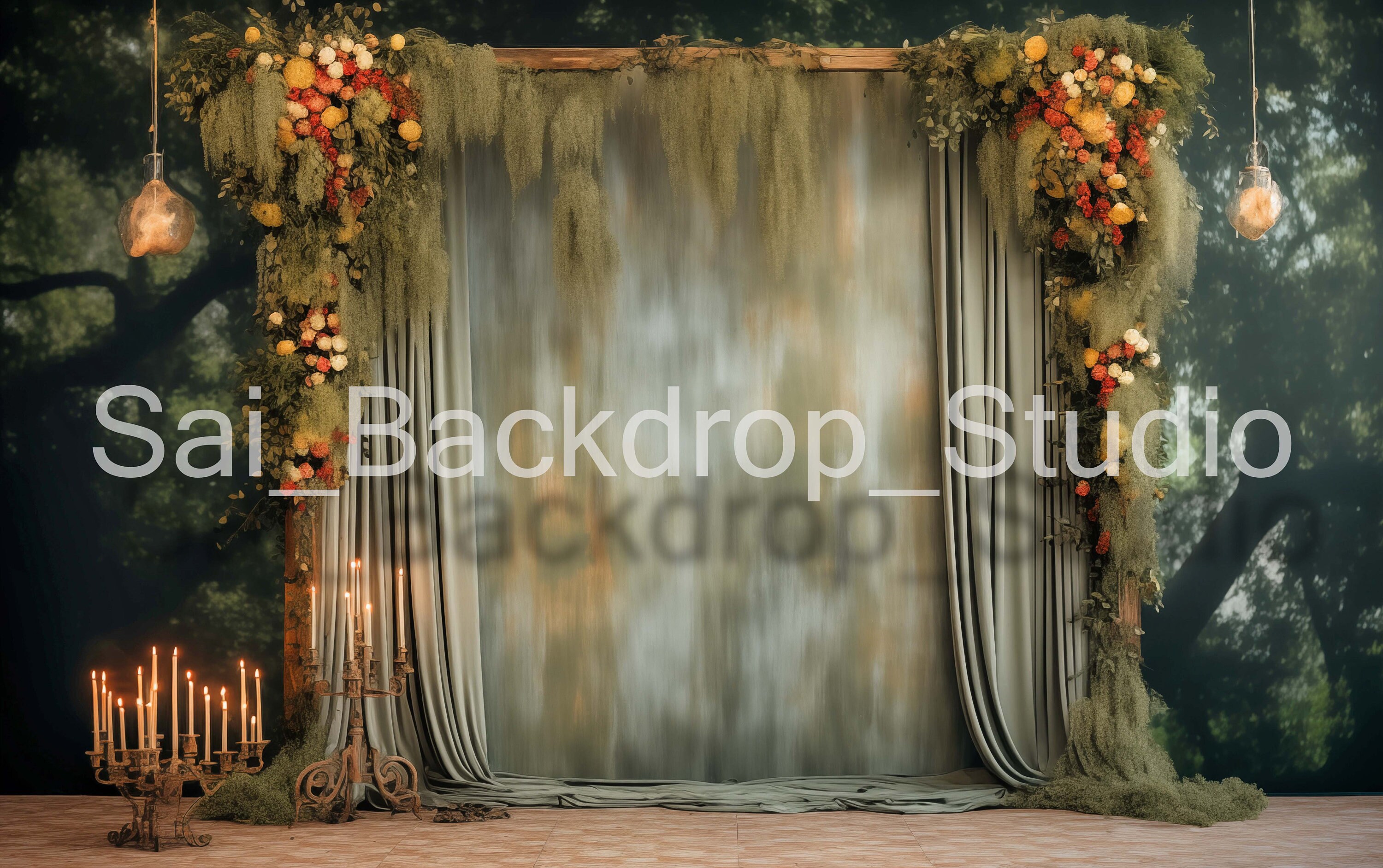 Indian Wedding Sangeet Backdrop Set of 36 , Yellow Theme , Photoshop ...