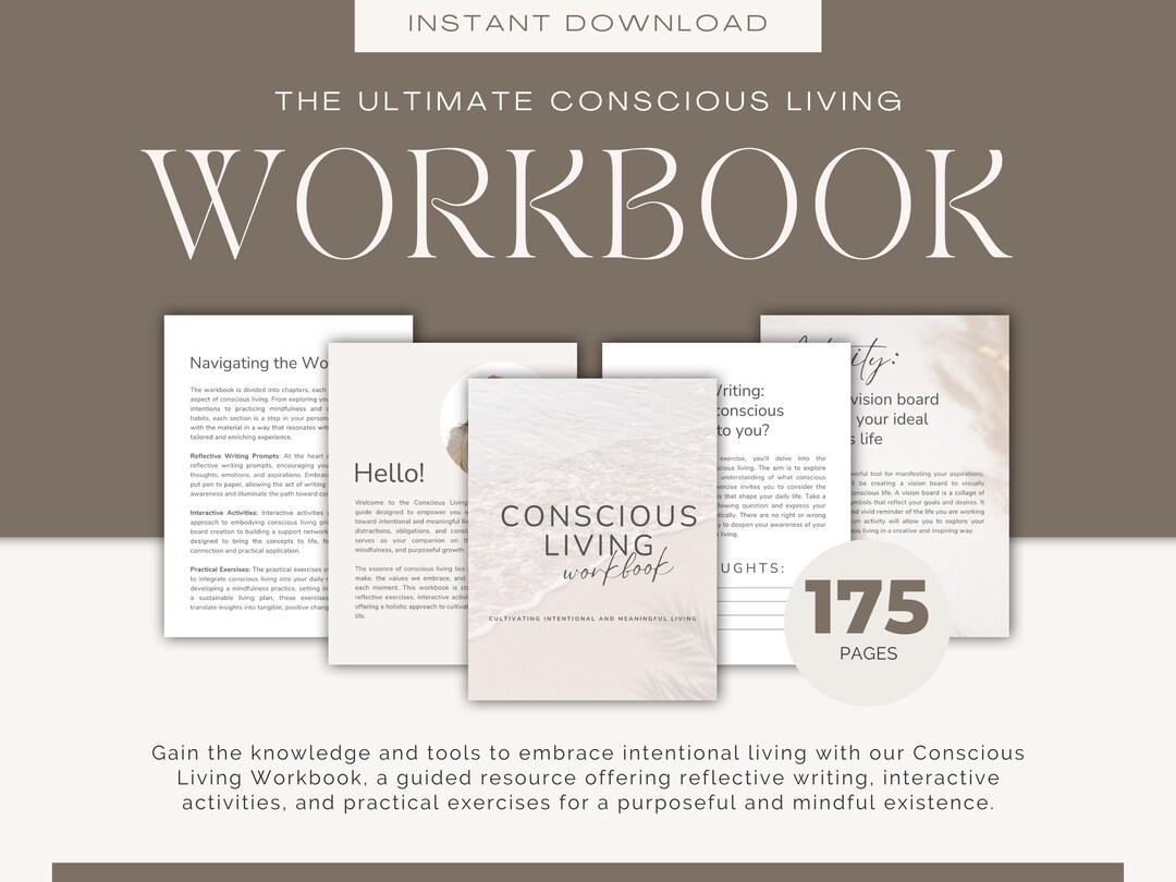 Conscious Living Workbook - Etsy