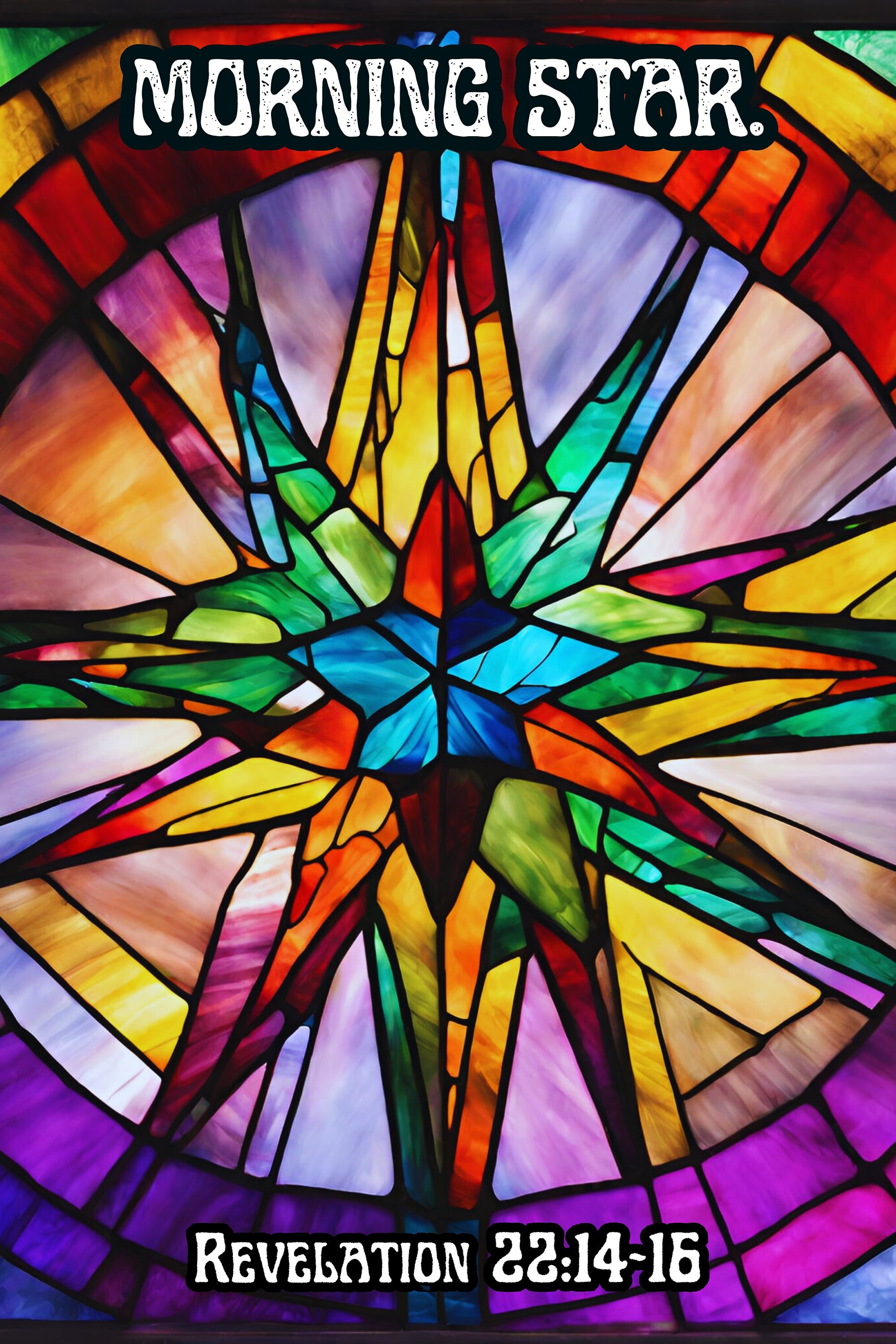 Morning Star Stained Glass Poster, Jesus the Morning Star, Revelation ...