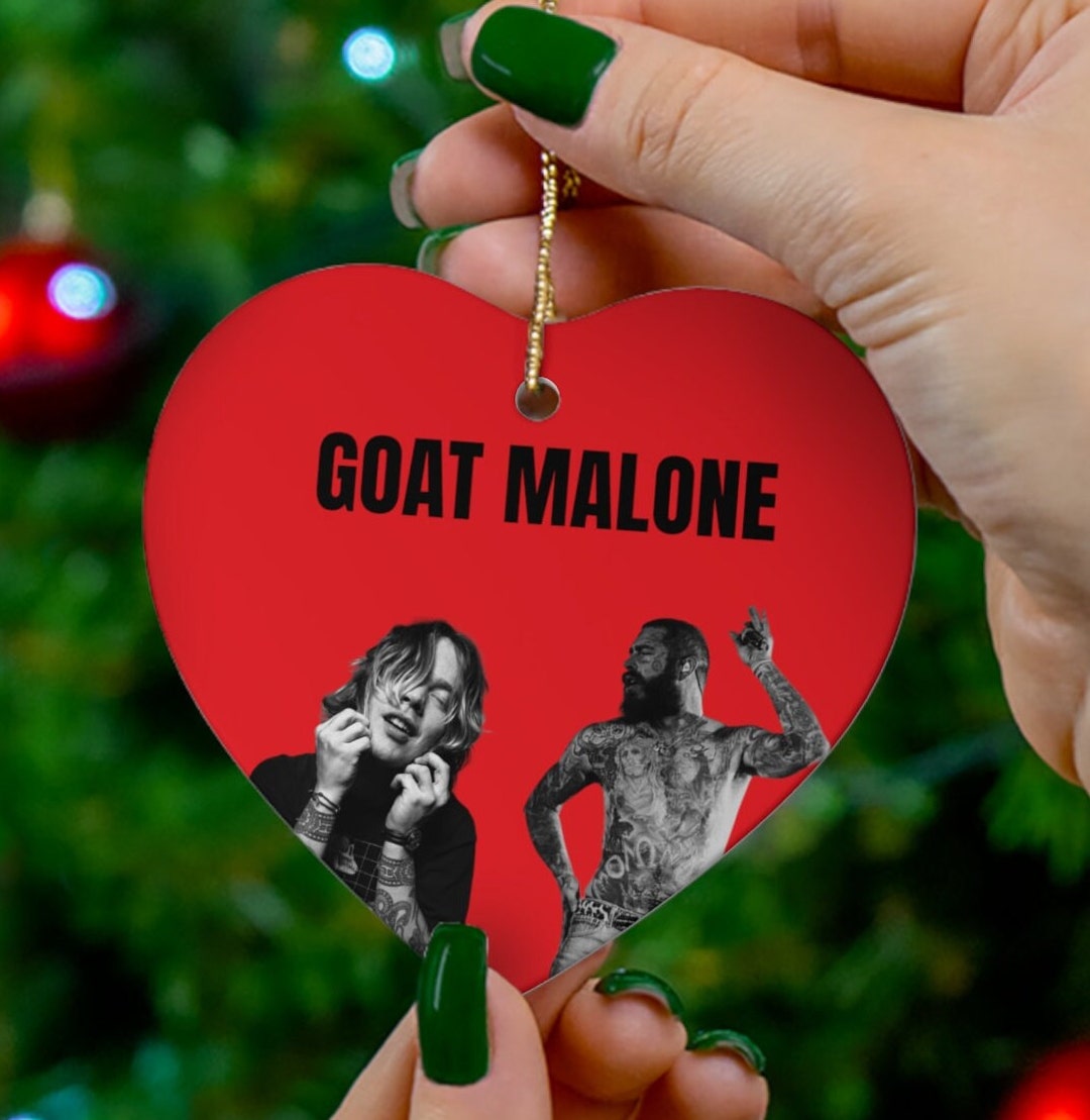 Goat Malone - Billy Strings and Post Malone Ceramic Ornament, 4 Shapes ...