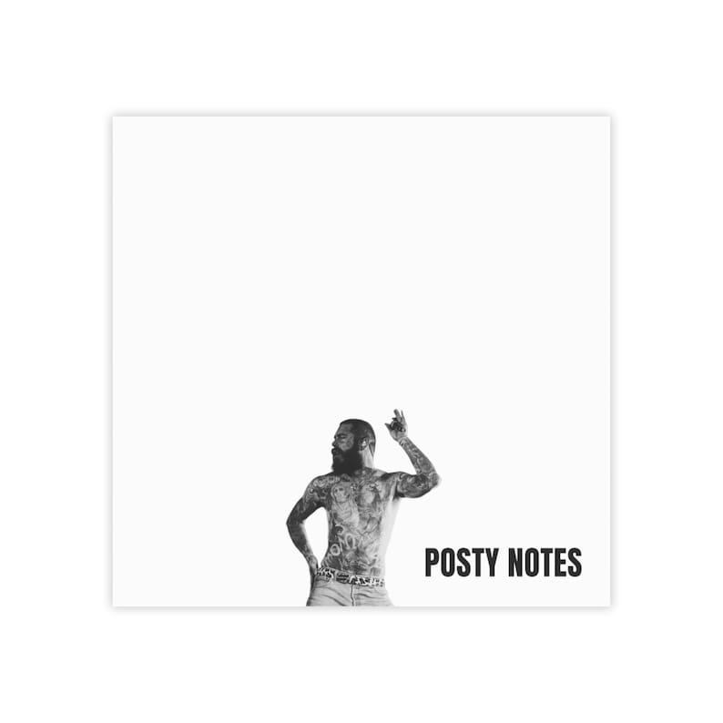 Post Malone Sticky Note Pads | Posty Notes, Punny Gift - Etsy