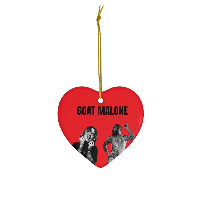 Goat Malone - Billy Strings and Post Malone Ceramic Ornament, 4 Shapes ...
