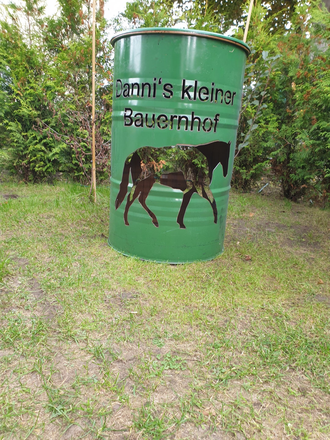 Horse Fire Barrel With Name, Fire Pit, Fire Basket, Gift for Birthday ...