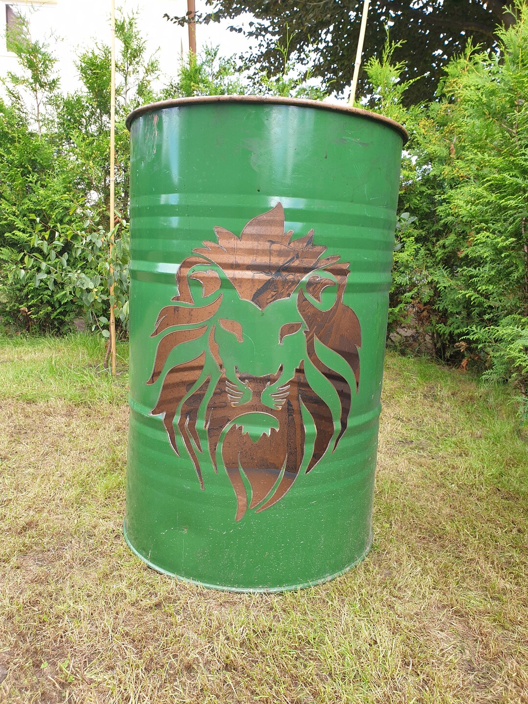 Fire Barrel Lion Head, Fire Pit Fire Basket Gift Birthday Wedding ...