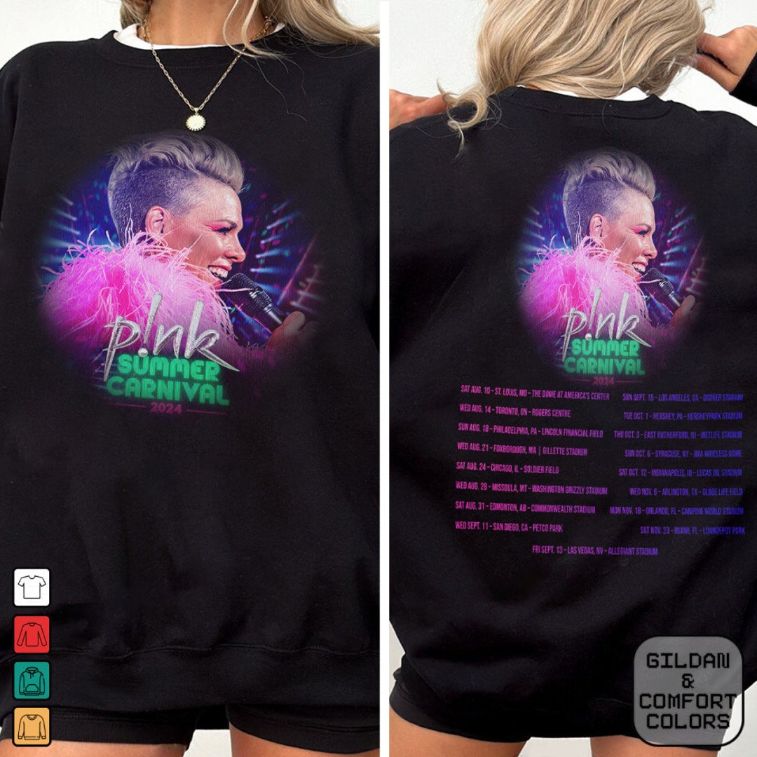 Pink Singer Summer Carnival 2024 Tour Sweatshirt,pink Fan Lovers ...