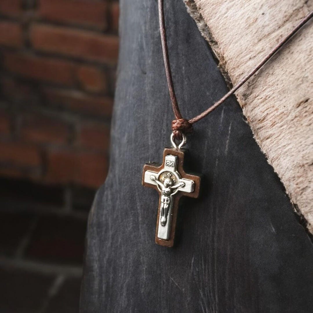 Handcrafted INRI Crucifix Jesus Cross Necklace for Him & Her Wooden ...