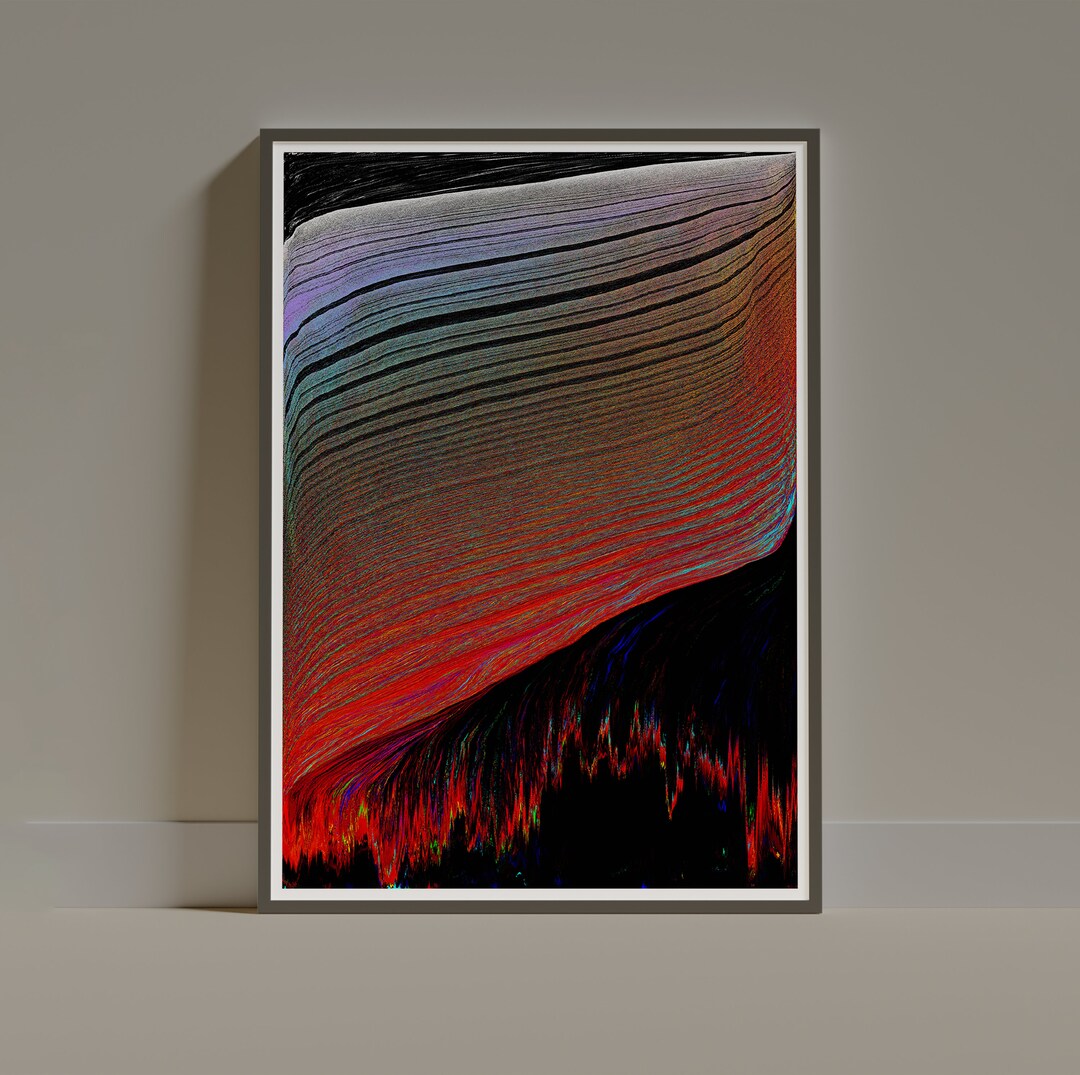 Stratification 6 Printable Digital and Glitch Art Poster - Etsy