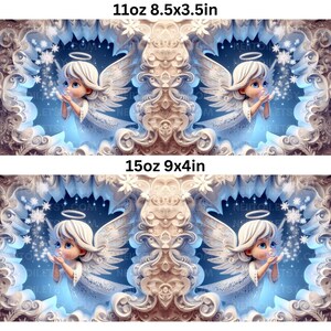 Angel Mug Wrap Png 11oz 15 Oz 3d Hole in a Wall Coffee Cup Sublimation ...