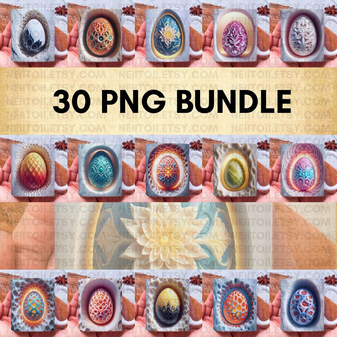 Easter Mug Wrap Png Bundle 11oz 15oz Cute 3d Coffee Cup Sublimation ...