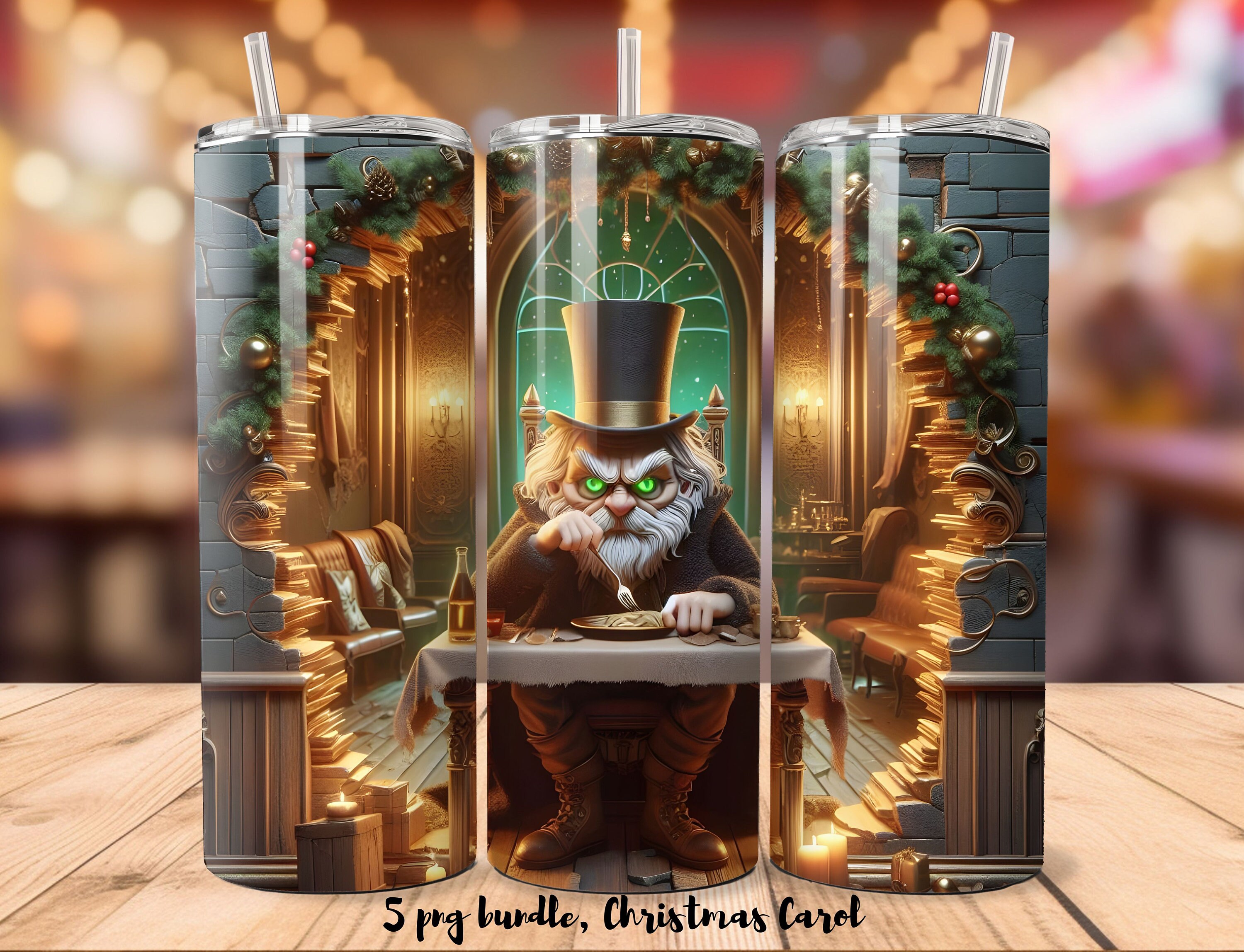 3D Tumbler Wrap Png Bundle 20oz 5 Hole in a Wall Designs Christmas ...