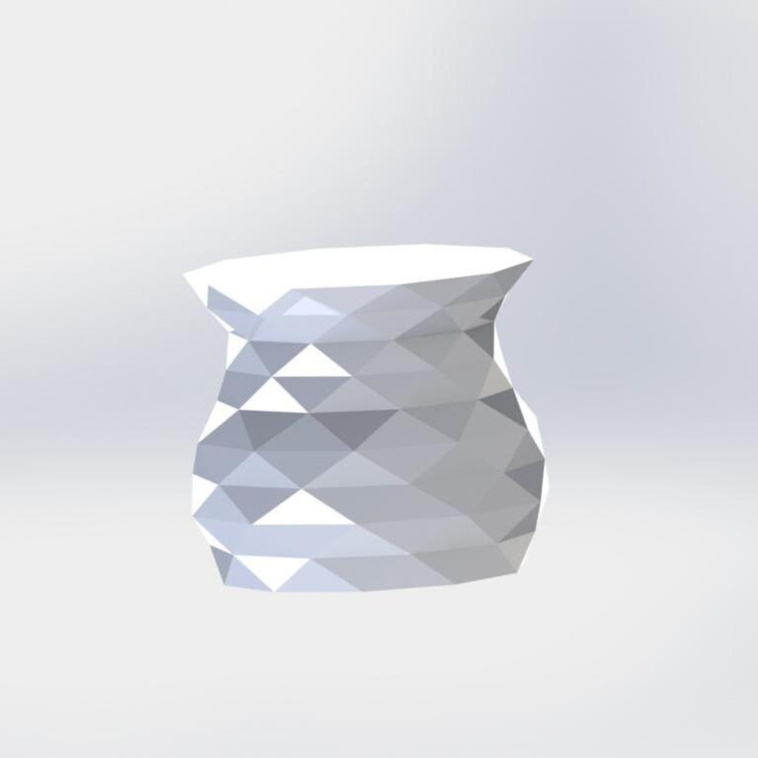 3D Printable Low Poly Pot. STL File for 3D Printing, Unique Design ...