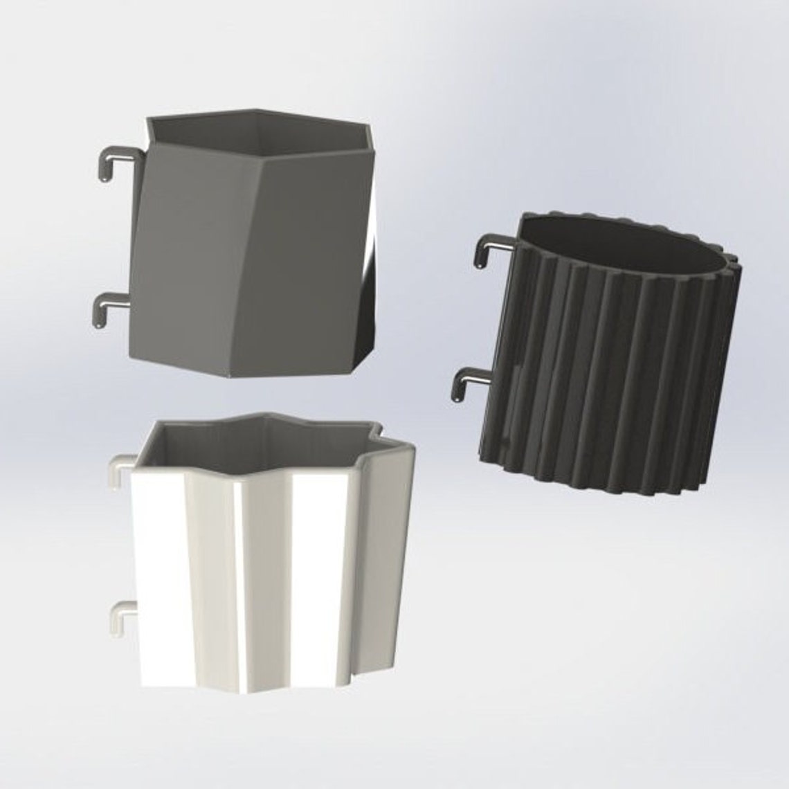 Skadis Plant Pot Bundle STL: 3D Printable Home & Office Decor for Ikea ...