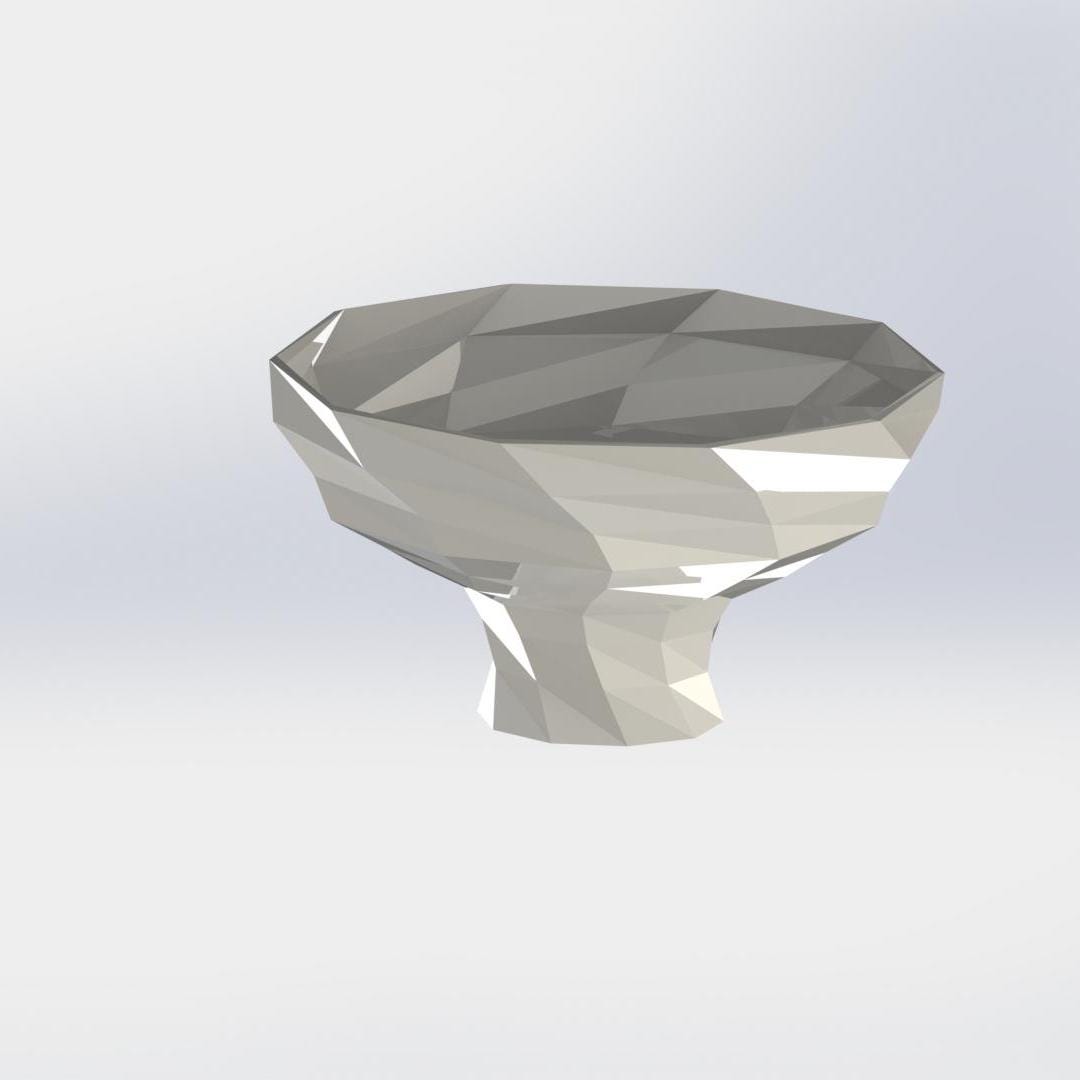 3D Printable Low Poly Bowl. STL File for 3D Printing, Unique Design ...