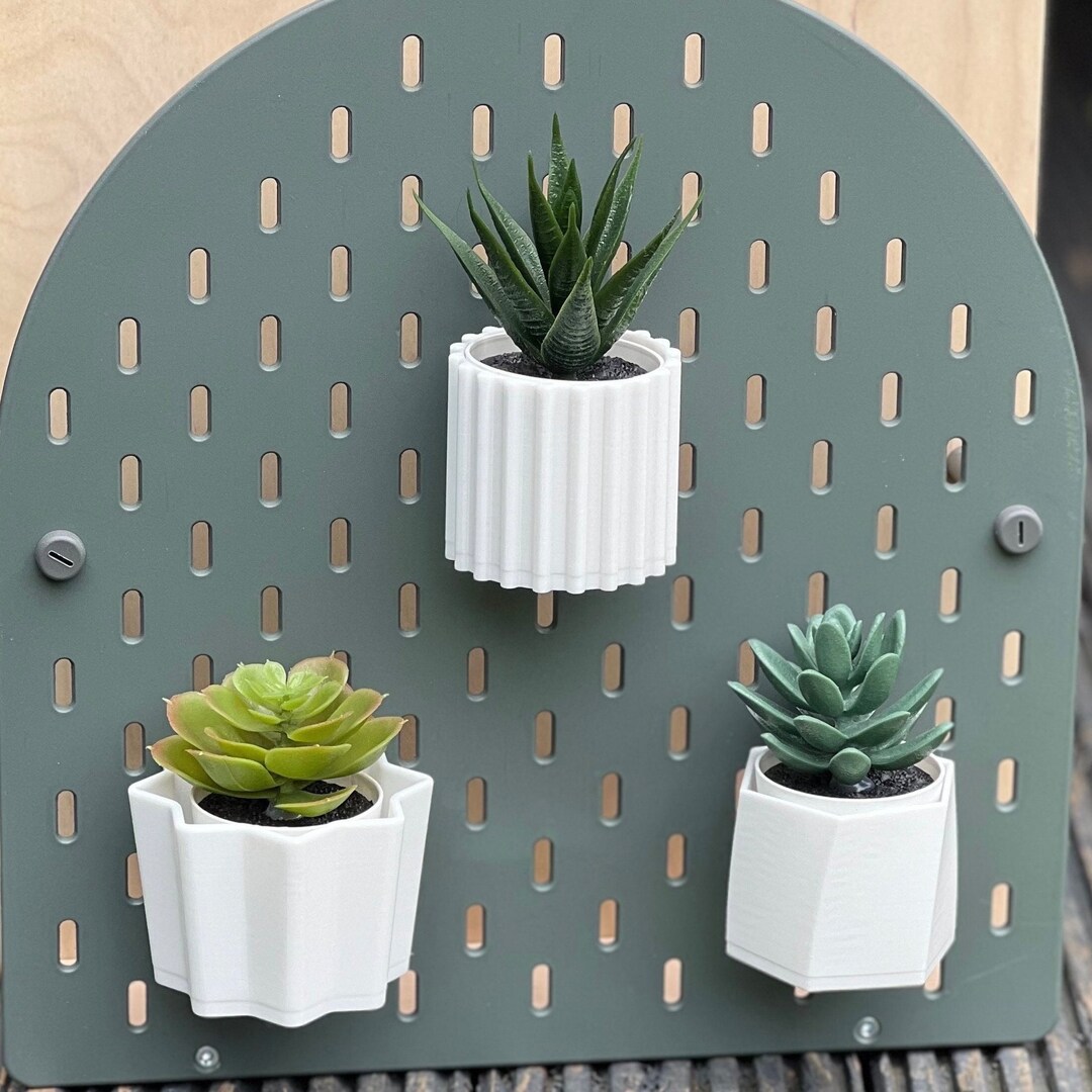 Skadis Plant Pot Bundle STL: 3D Printable Home & Office Decor for Ikea ...