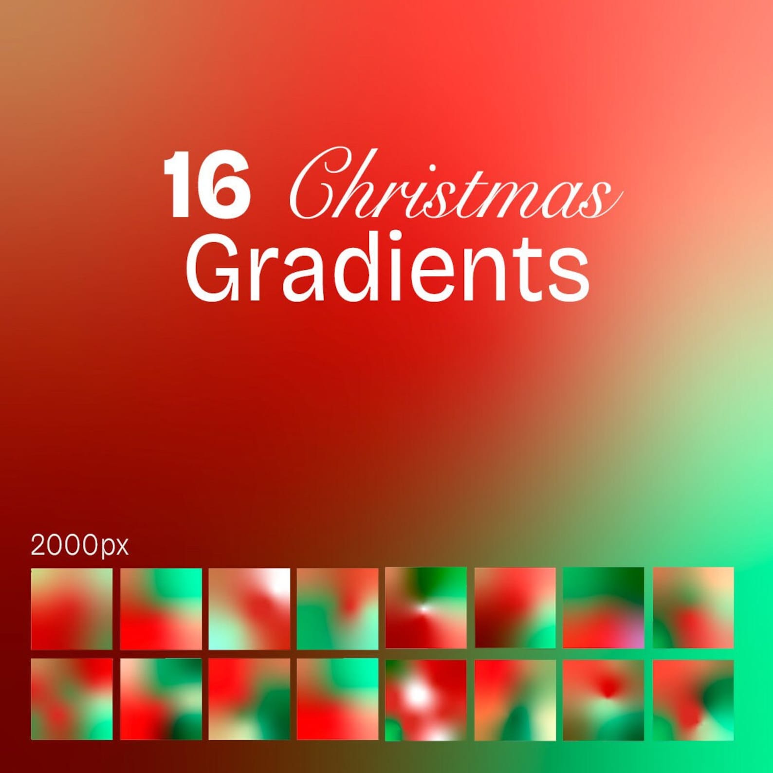Christmas Gradients Xmas Background Gradients Digital Gradient Pack Web ...