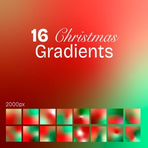 Christmas Gradients Xmas Background Gradients Digital Gradient Pack Web, Social Media, Instagram ...