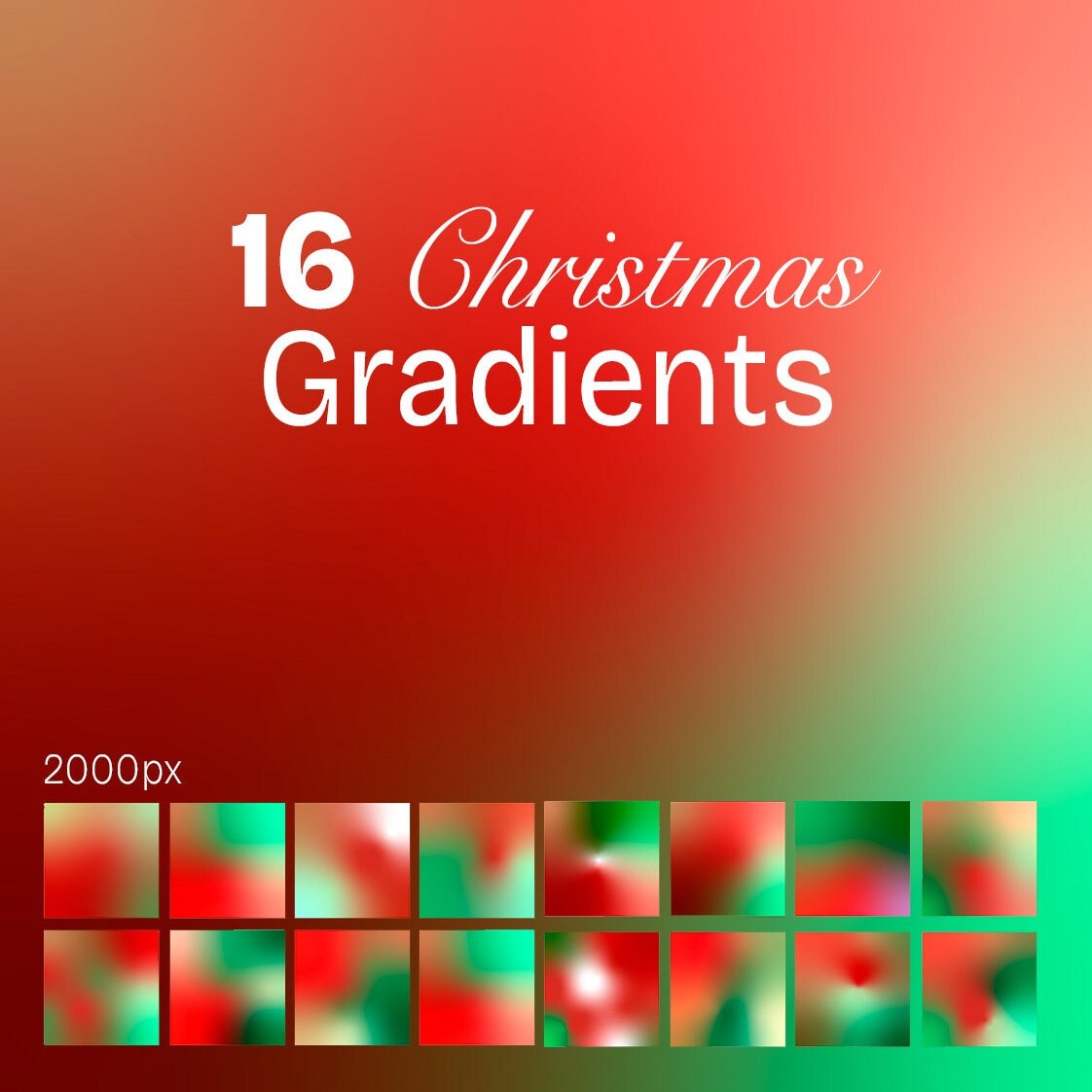 Christmas Gradients Xmas Background Gradients Digital Gradient Pack Web ...