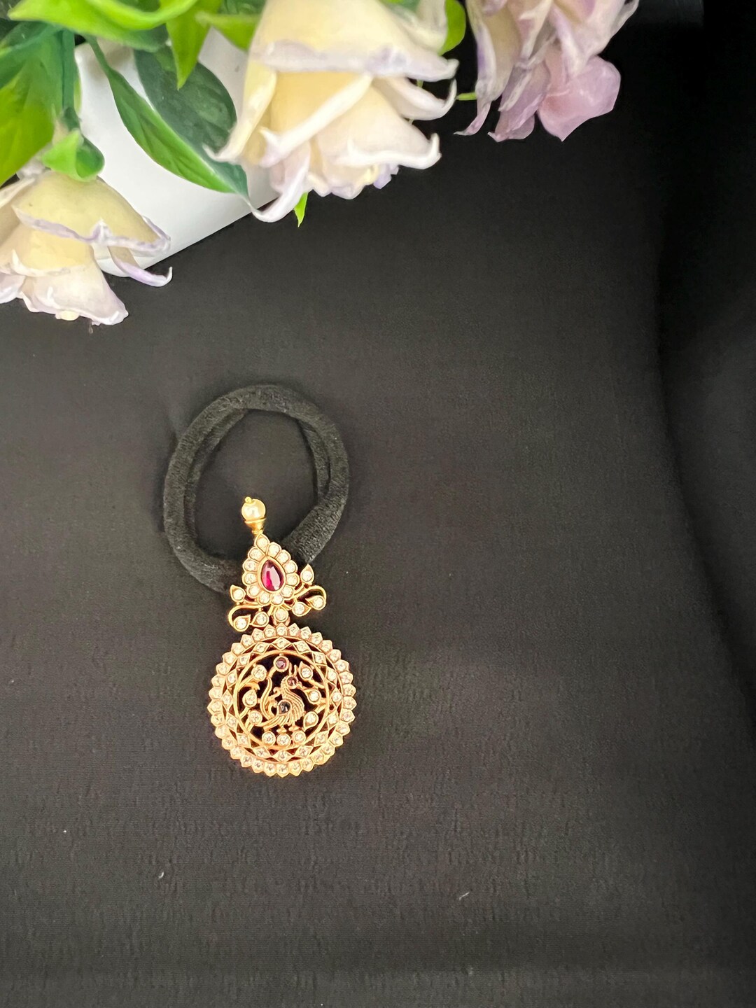 Antique Kemp Hair Band/ Hair Accessory/ Hair Brooch/south Indian ...