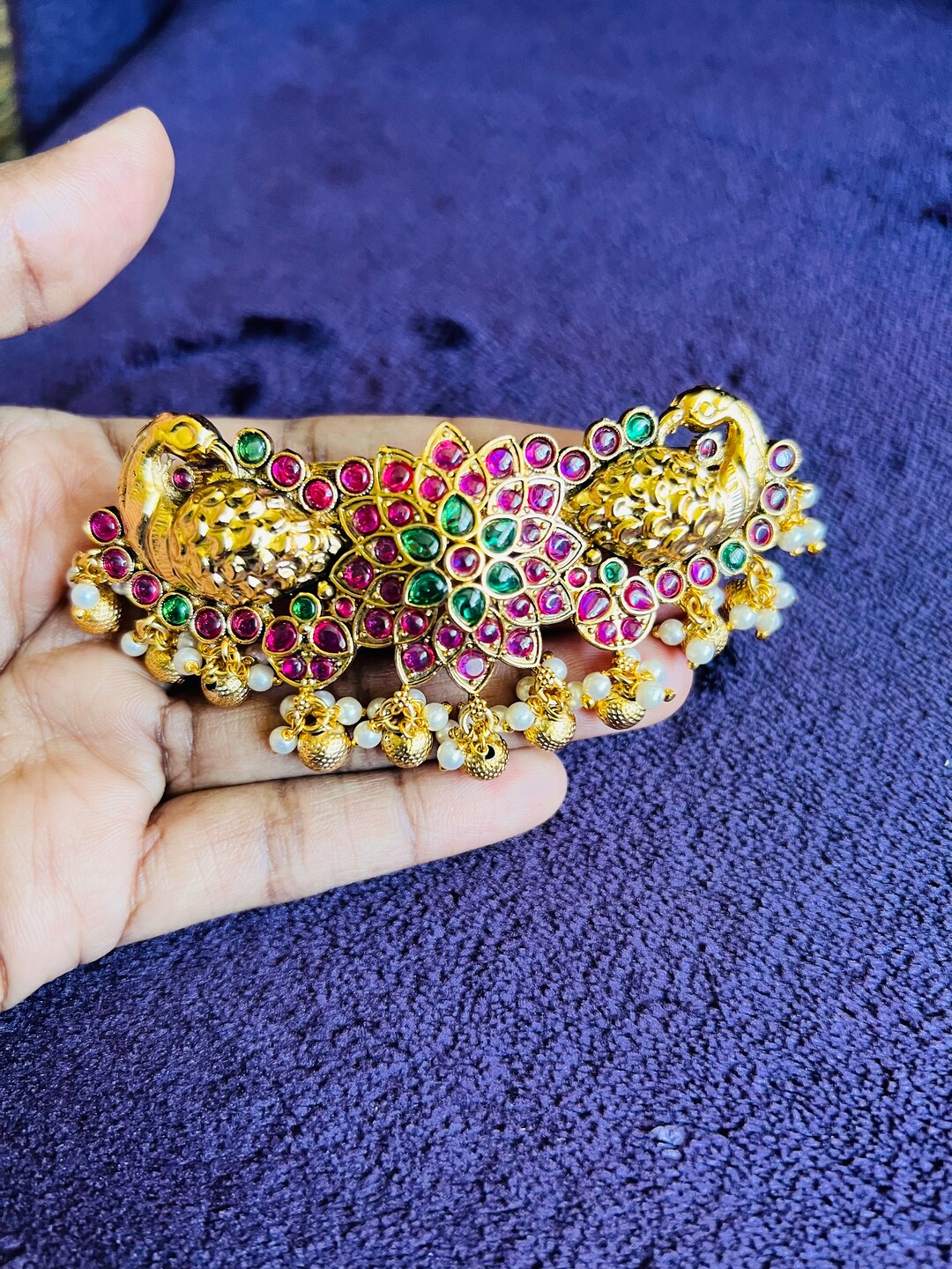 Peacock Hair Clips With Guttapusalu /hair Juda Pin/indian Hair Brooch ...