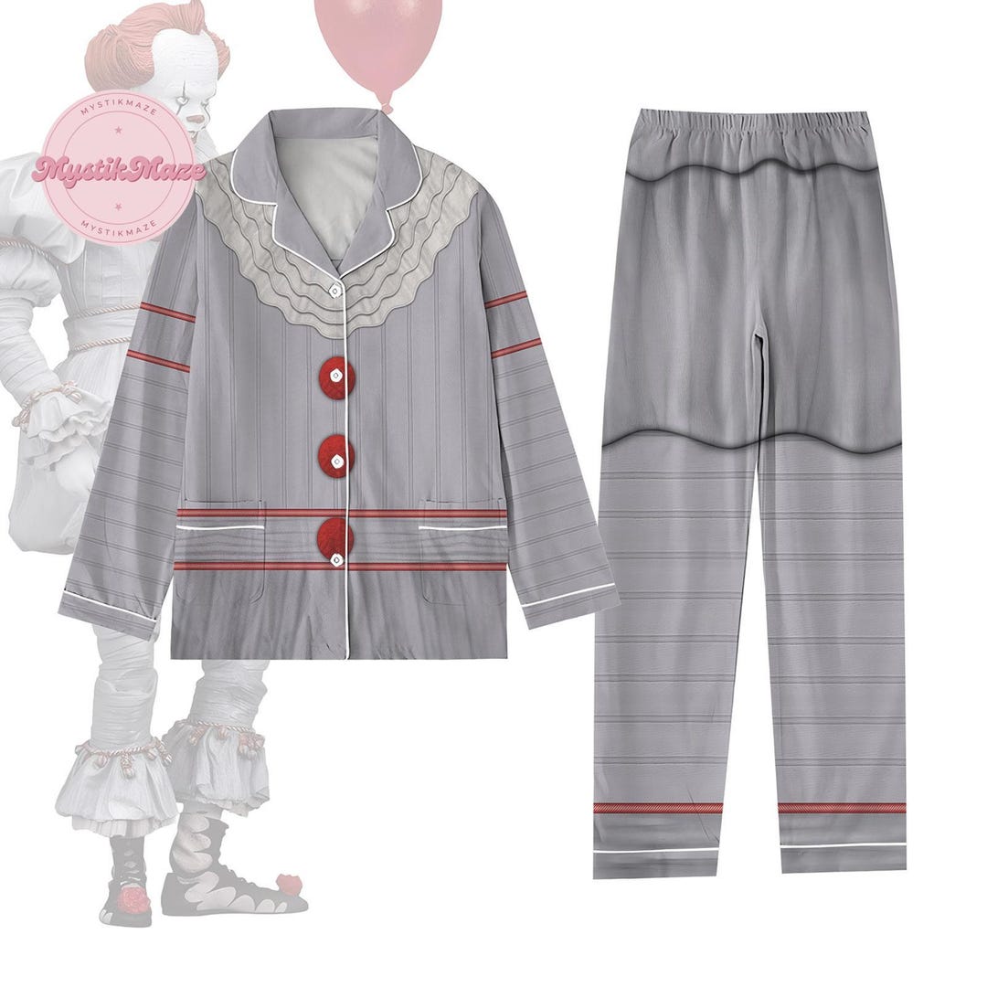 Christmas Pennywise Cosplay Costume Pajamas Set, Vintage 80S Horror ...