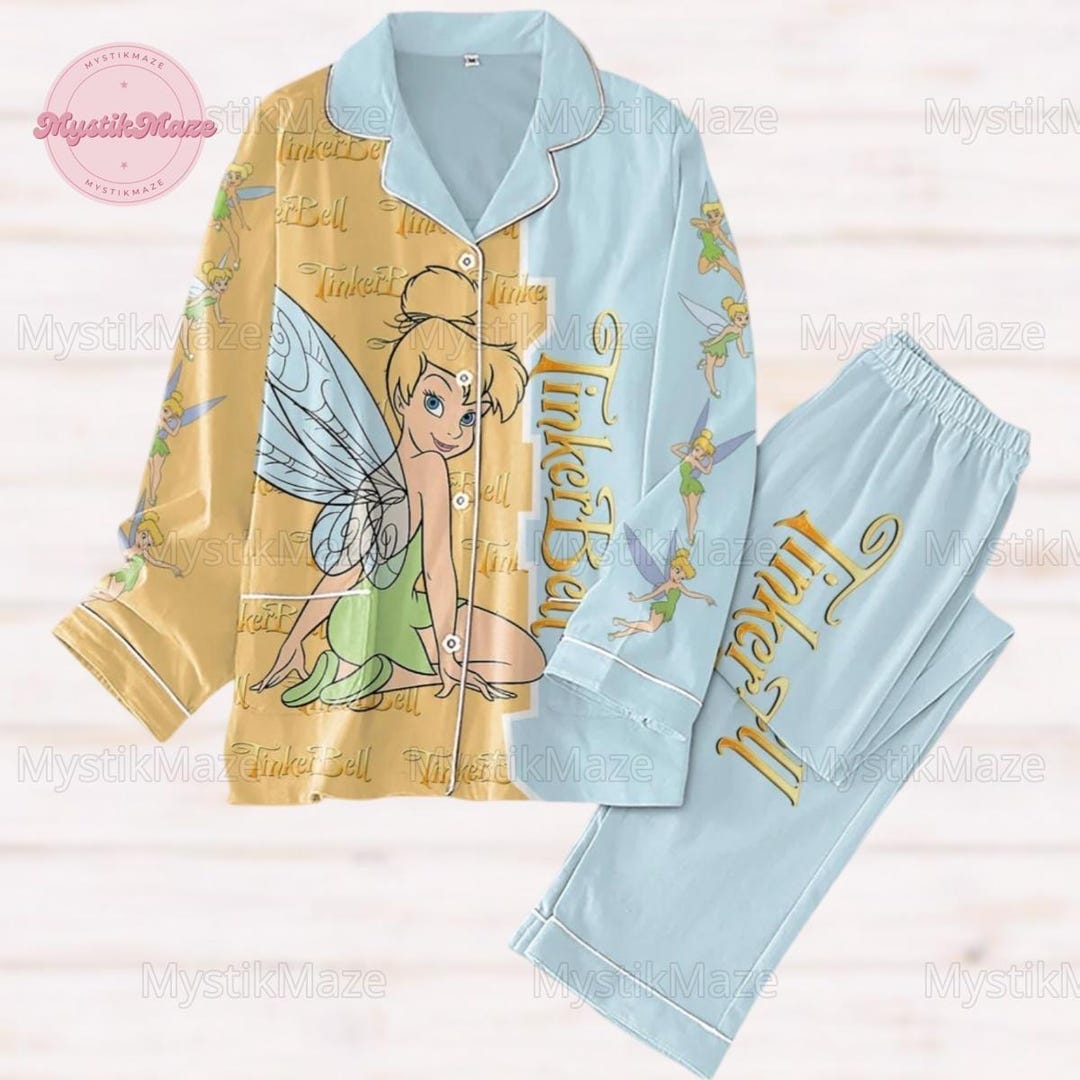 Christmas Tinker Bell Pajamas Set, Tinkerbell Make A Wish Shirt, Magic ...