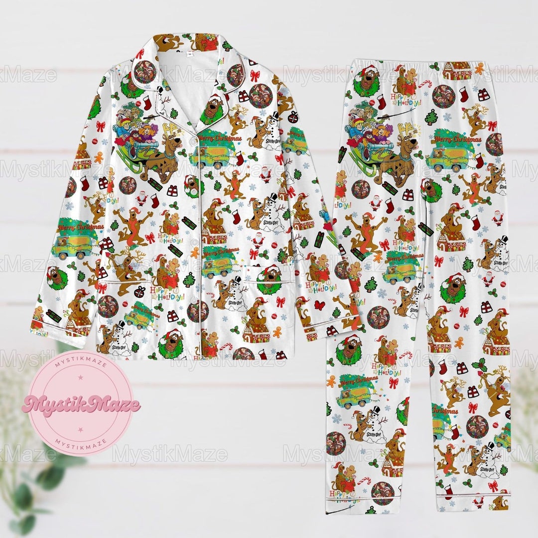 Scooby Doo Pajamas Set, Scooby Doo Holiday Pajamas, Scooby Doo Pajamas ...