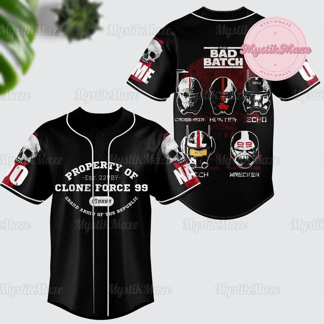 Personalized Bad Batch Jersey Shirt, Star Wars Baseball Jersey, Bad ...