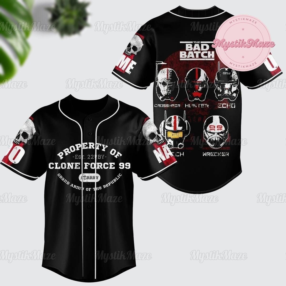 Personalized Bad Batch Jersey Shirt, Star Wars Baseball Jersey, Bad ...