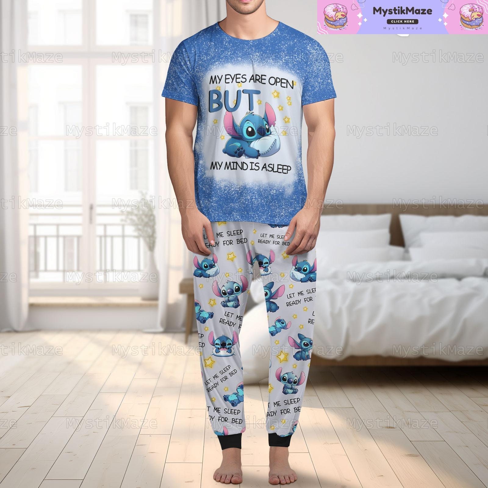 Stitch Pajamas Set, Stitch Disney Pj Set, Lilo and Stitch Shirt, Funny ...