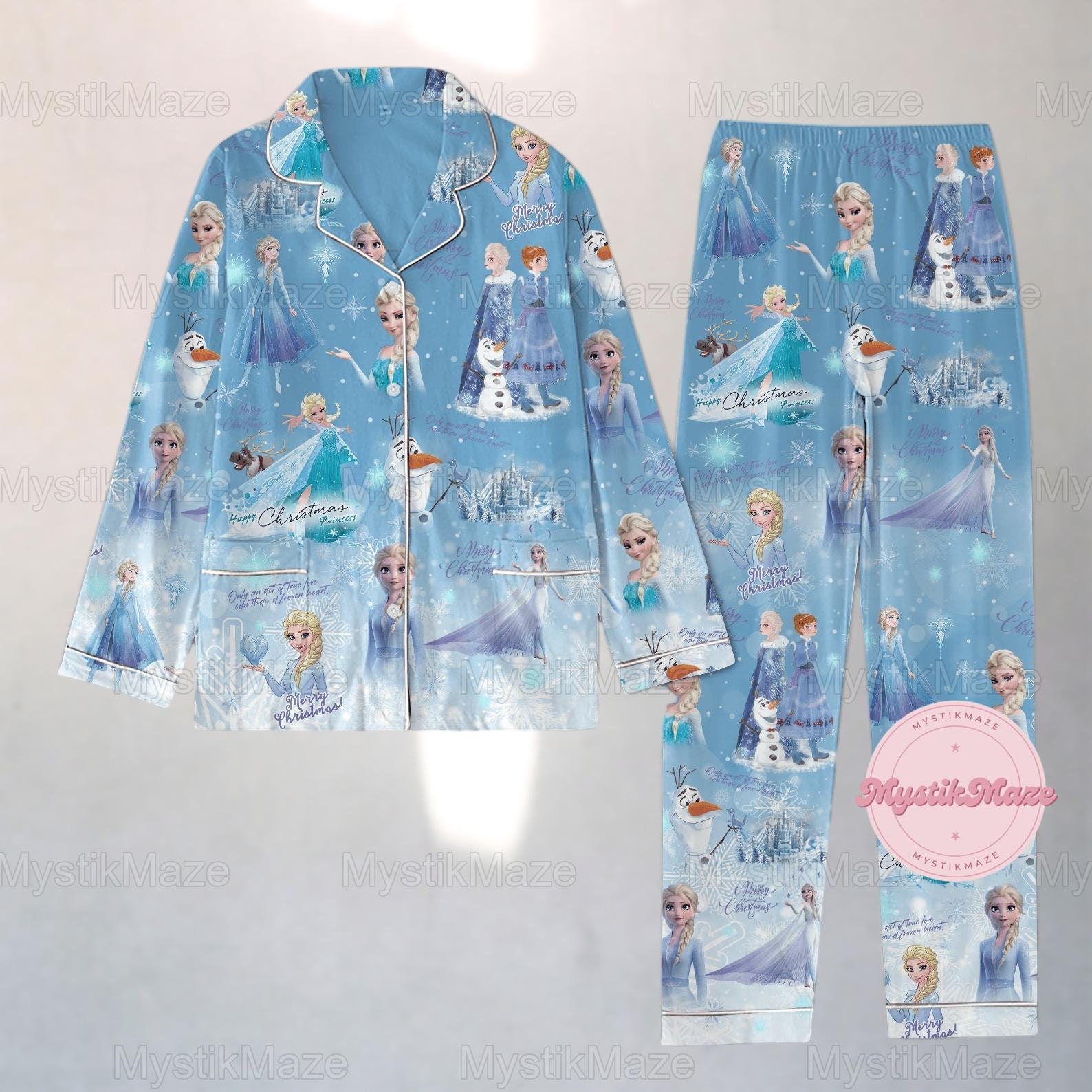 Elsa Princess Disney Pajamas Set, Disney Sleepwear sold by Morgen ...