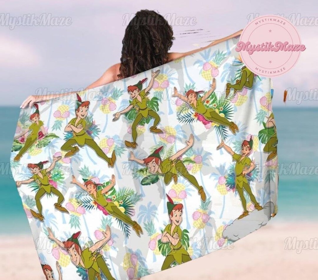 Peter Pan Beach Pool Towel, Peter Pan Beach Towel, Peter Pan Bath Towel ...