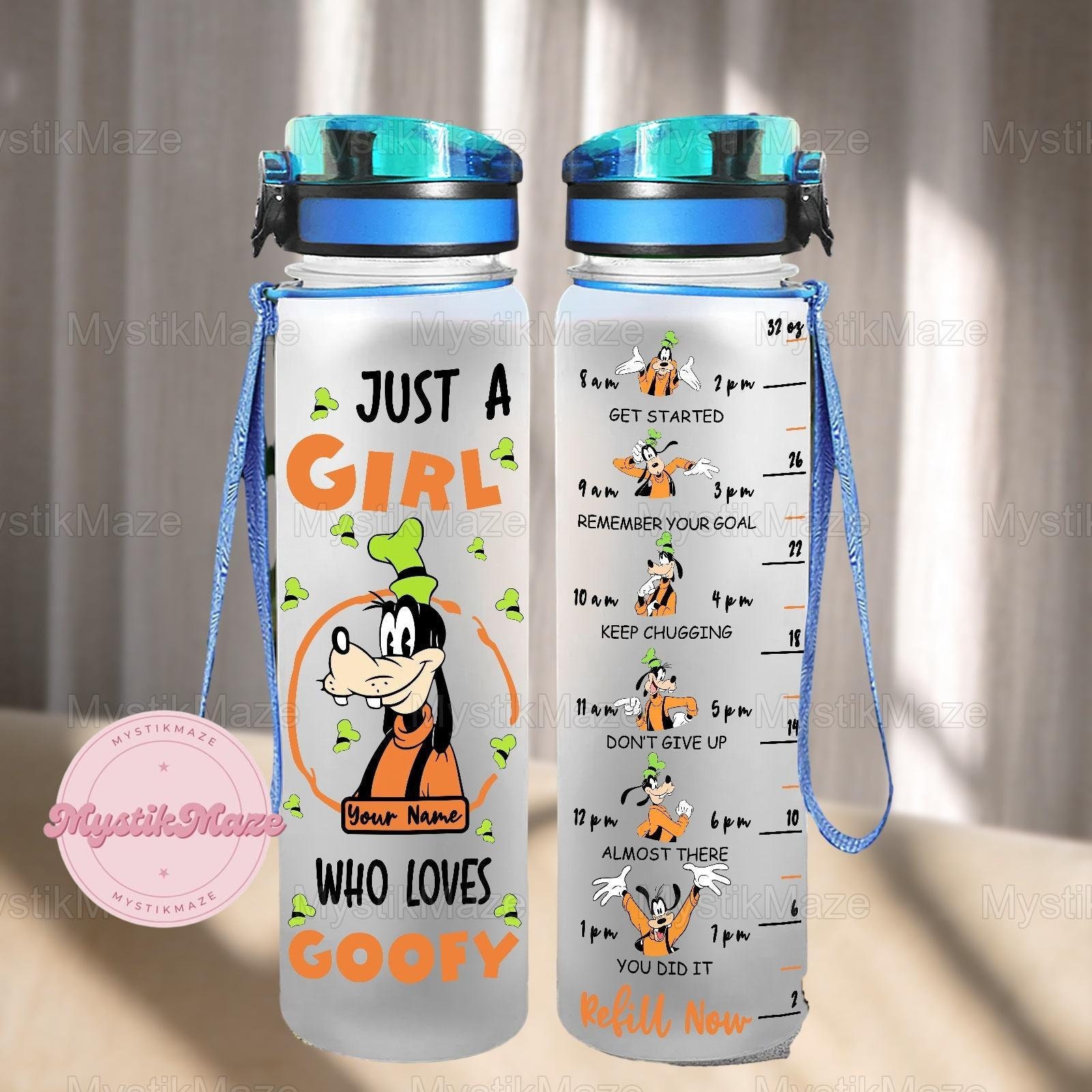 Goofy Water Bottle, Disney Goofy Water Tracker Bottle, Goofy Water ...