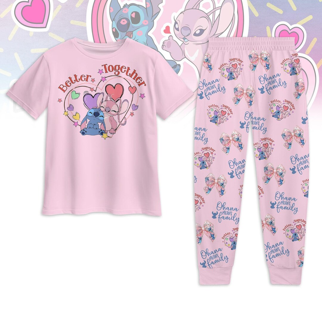 Stitch and Angel Pajamas Set, Better Together Shirt, Magic Kingdom Tee ...