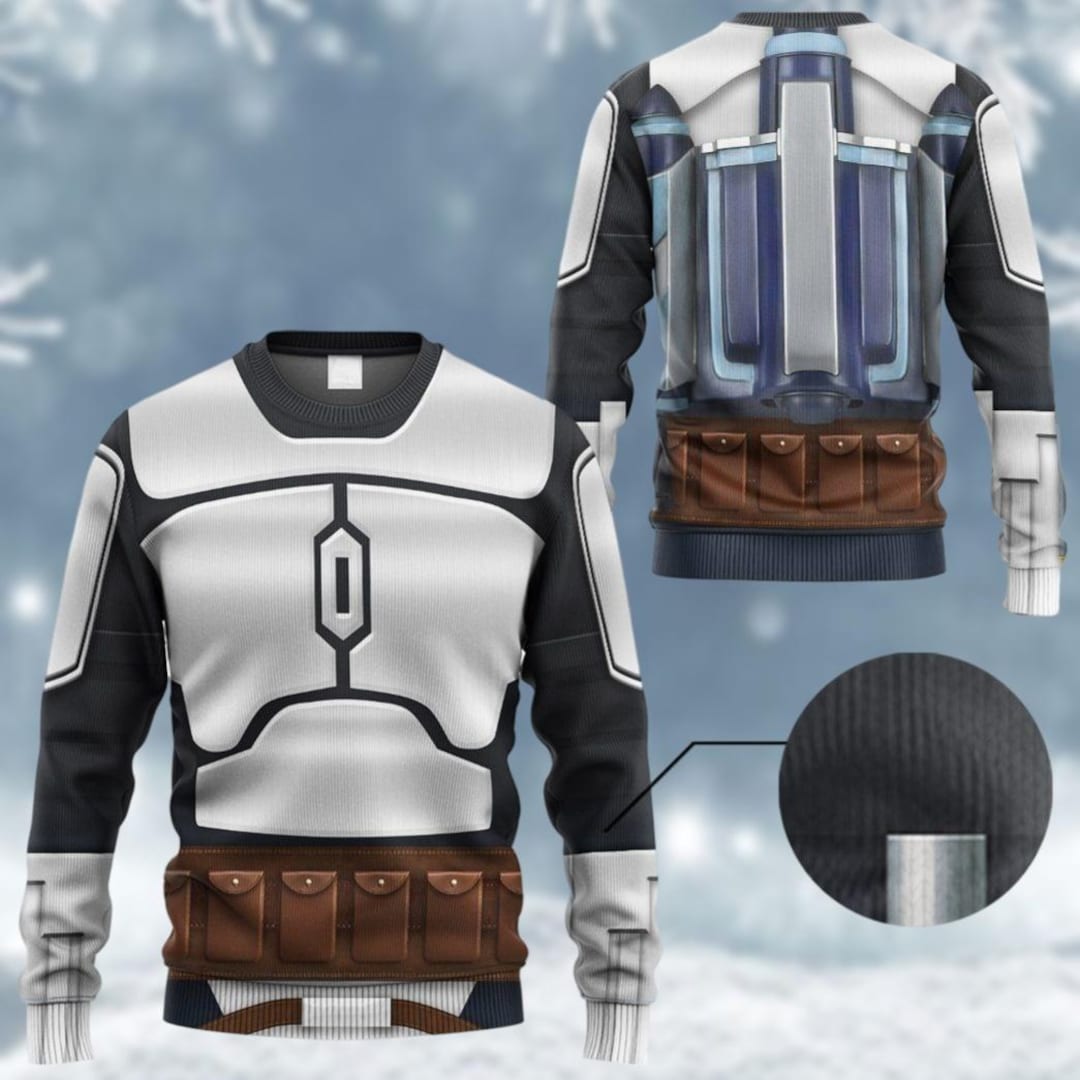 Christmas Star Wars Ugly Sweater, Jango Fett Cosplay Costume Shirt ...