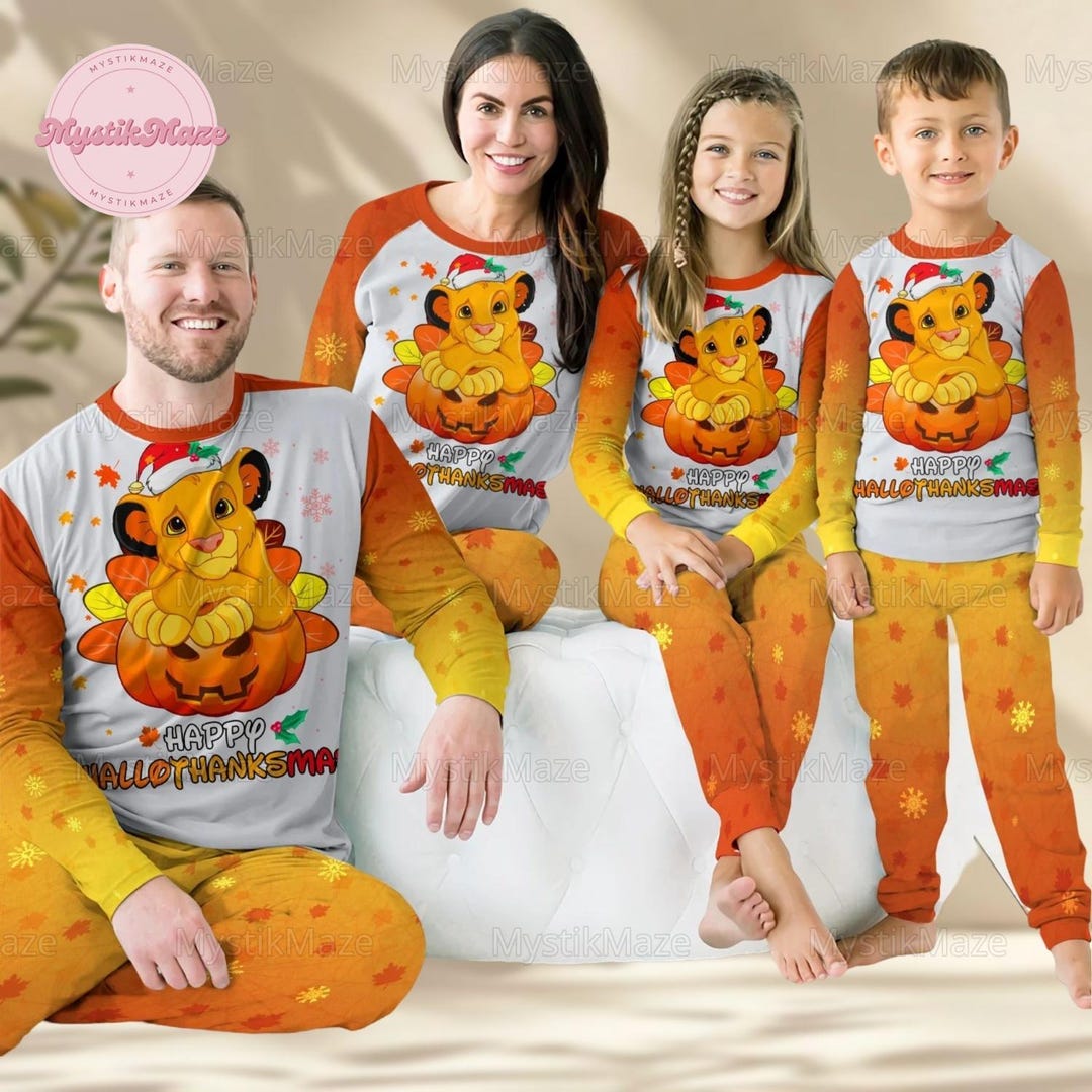 Simba Lion King Pajamas Family, Lion King Pajamas Set, Simba Holiday ...