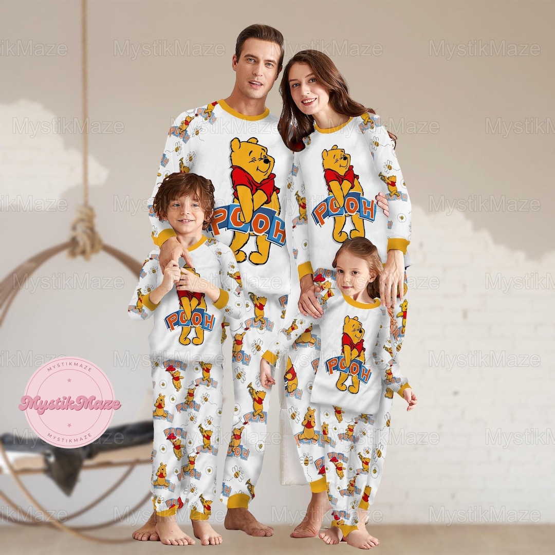Winnie the Pooh Pajamas Family, Pooh Disney Holiday Pajamas, Pooh ...